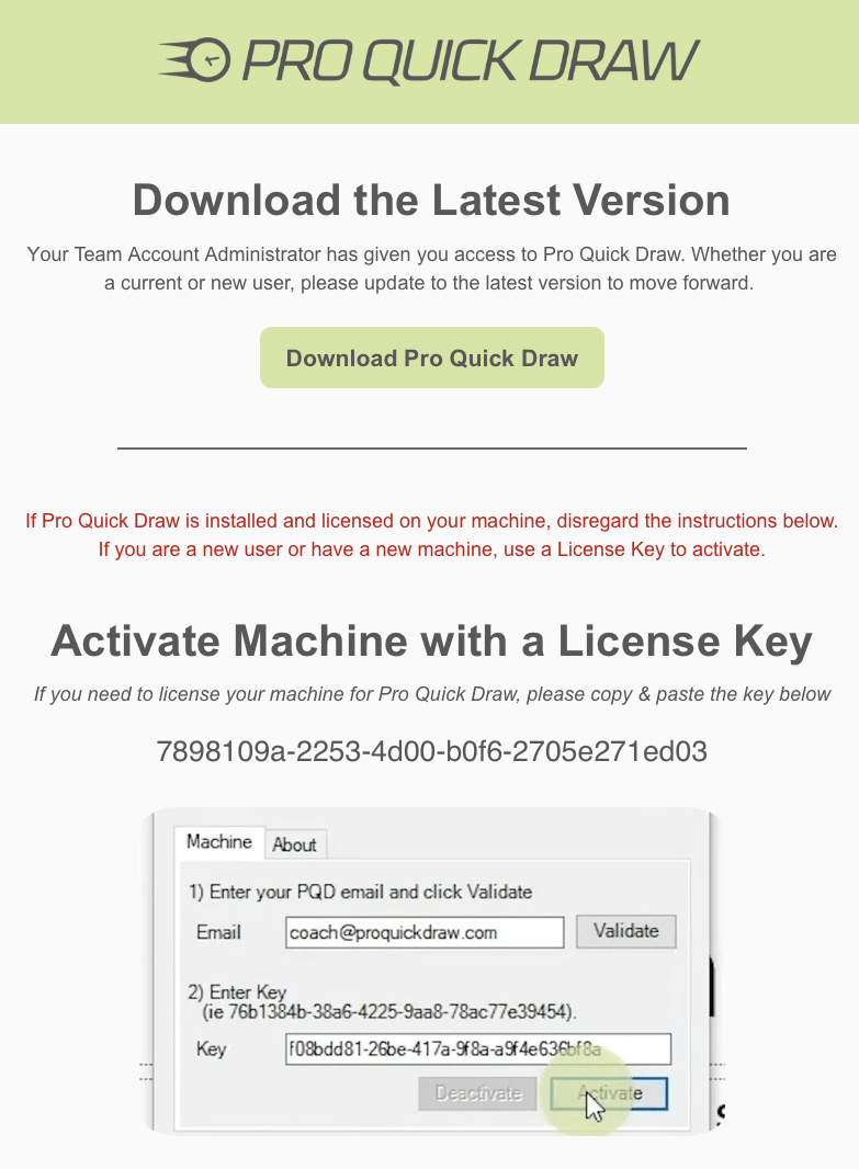 How to Add a Licensed User and Guide Them Through the Pro Quick Draw Installation Process